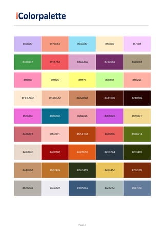 Light color palettes | PDF