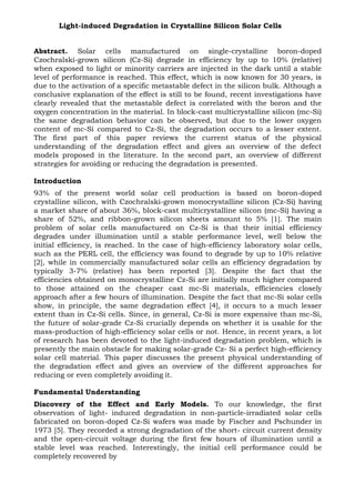 Light induced degradation in crystalline silicon solar cells | PDF
