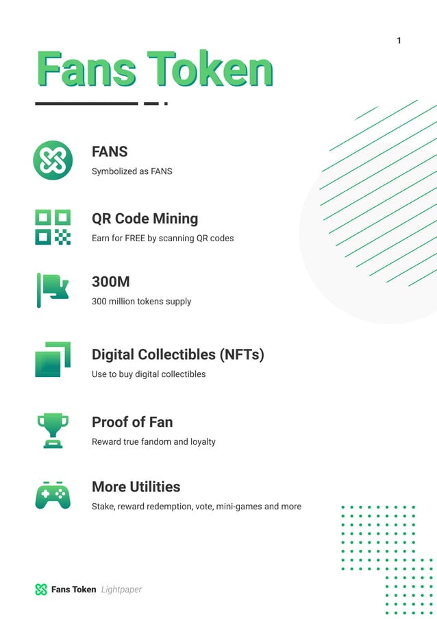Light paper - FANS TOKEN | PDF
