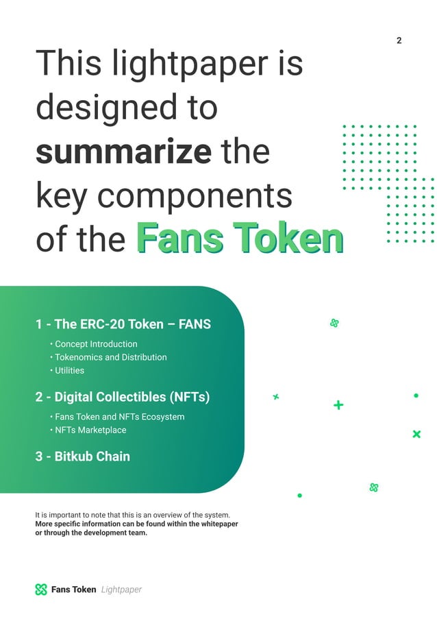 Light paper - FANS TOKEN | PDF