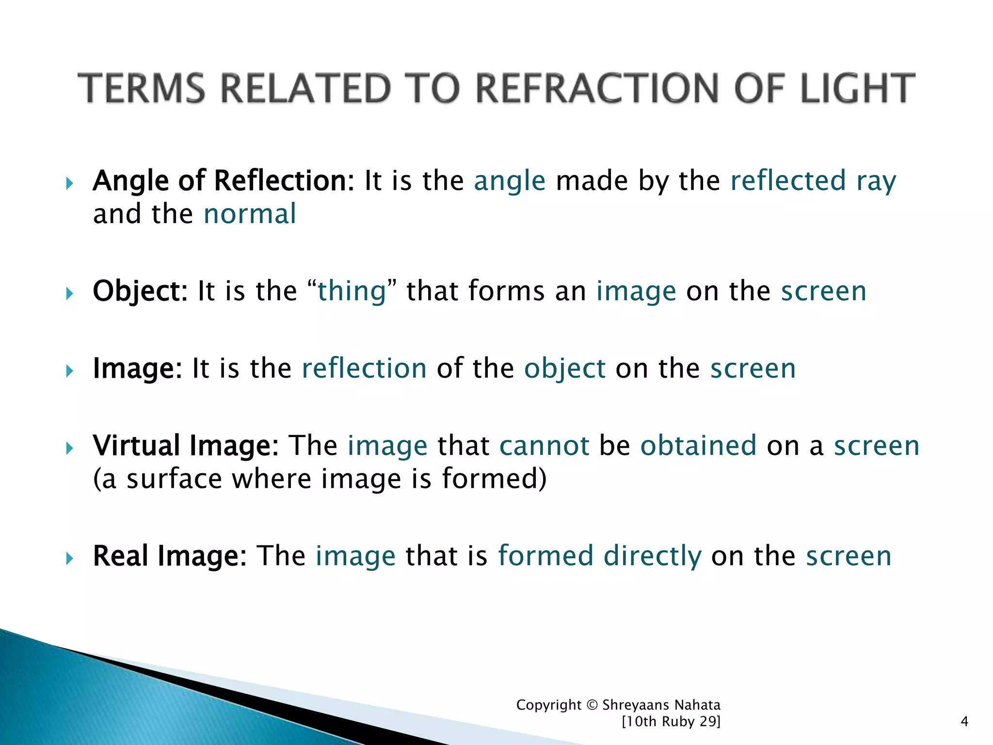 Light - Reflection and Refraction Class 10 Physics Complete | PPTX