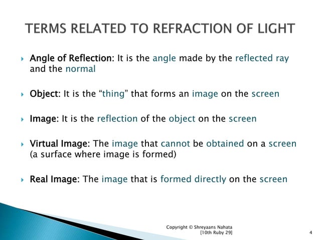 Light - Reflection and Refraction Class 10 Physics Complete | PPTX ...