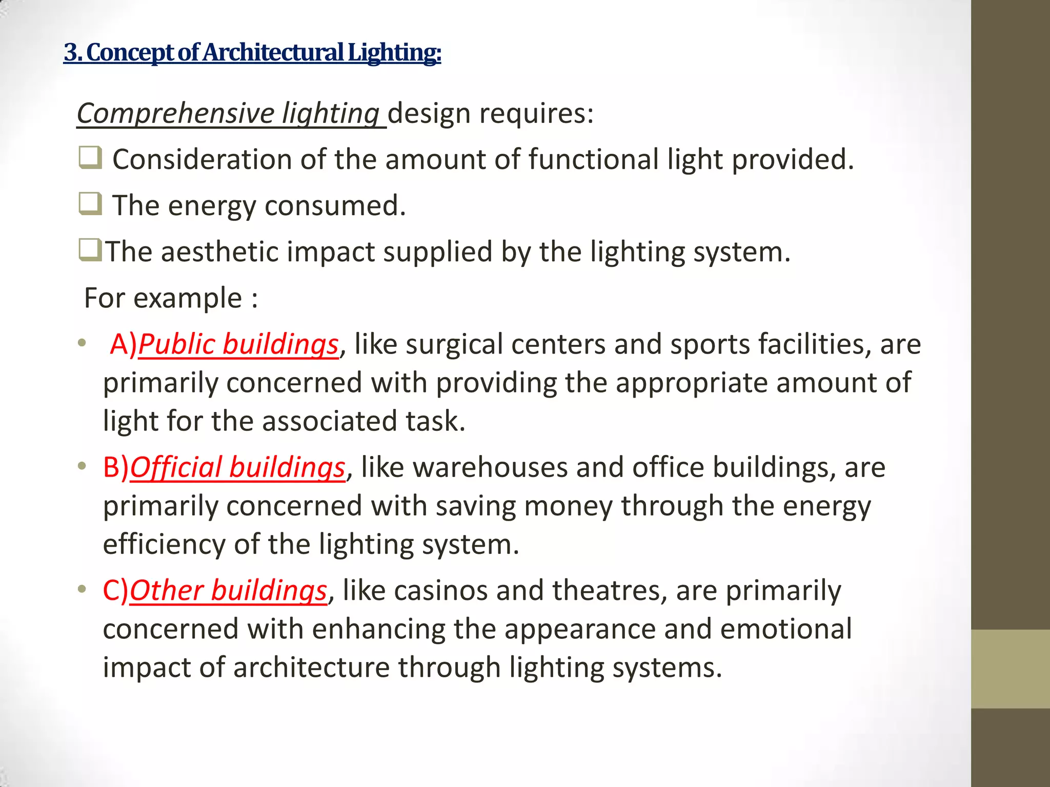Light and architecture | PPTX