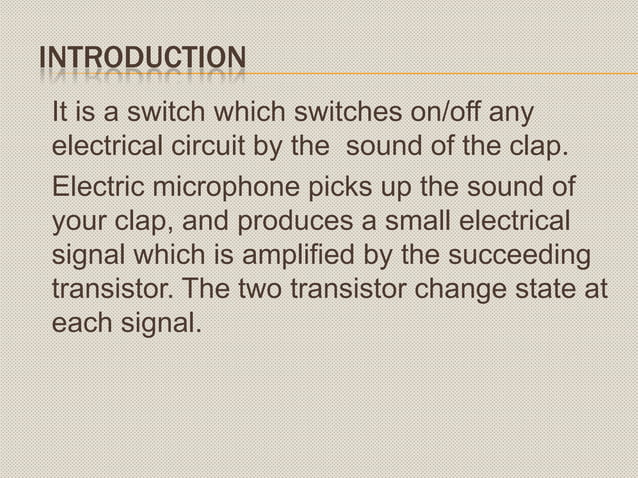 Clap Switch | PPT