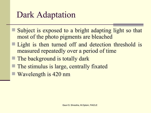 Light and dark adaptation | PPT