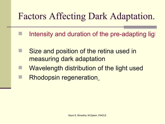 Light and dark adaptation | PPT