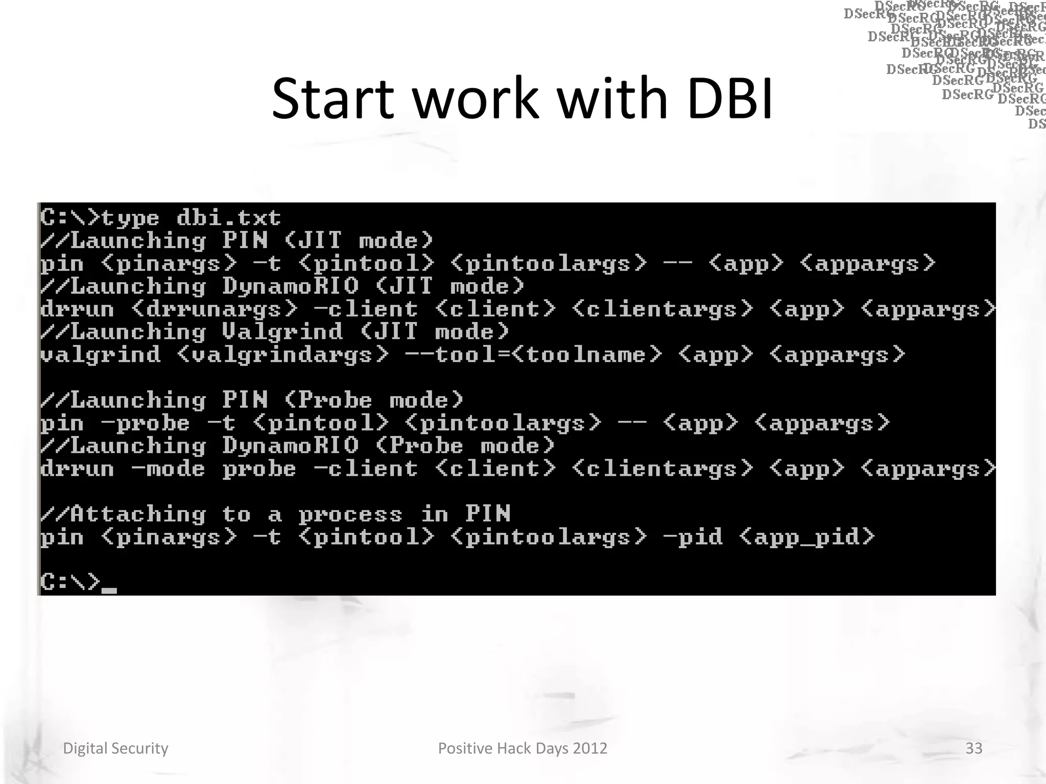 Light And Dark Side Of Code Instrumentation Ppt