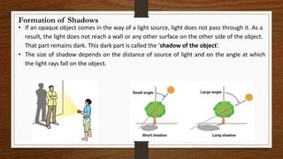 Light and formation of shadows | PPTX