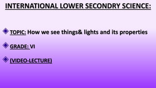 Light and its propperties | PPT