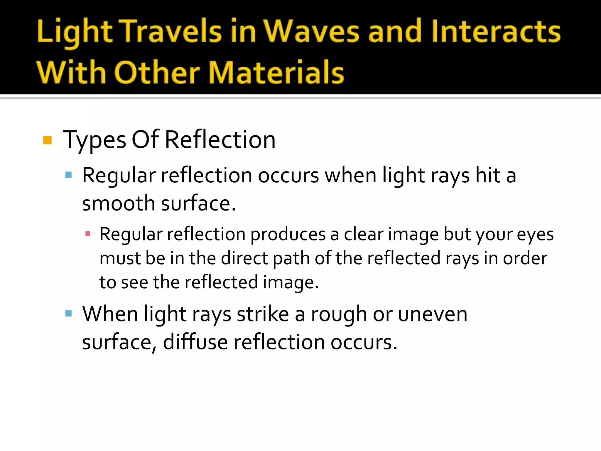 Light and optics notes | PPTX