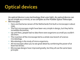 Light and optics notes | PPT