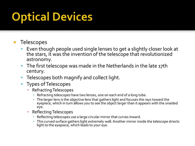 Light and optics notes | PPT