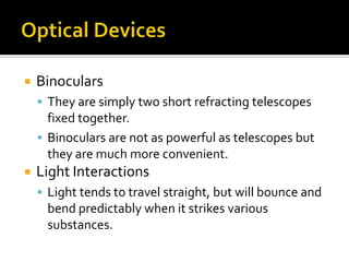 Light and optics notes | PPTX