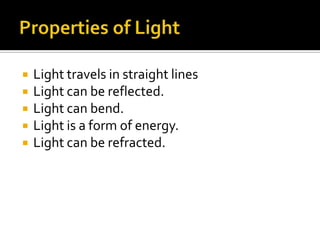 Light and optics notes | PPTX