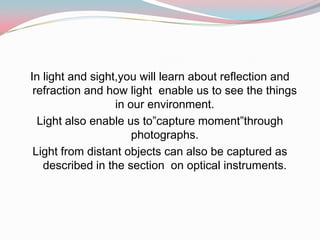 Light and sight | PPT