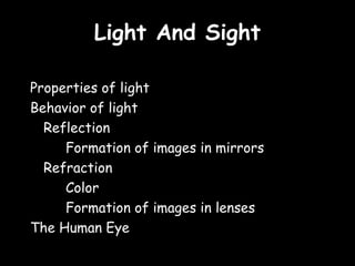 Light and sight | PPT