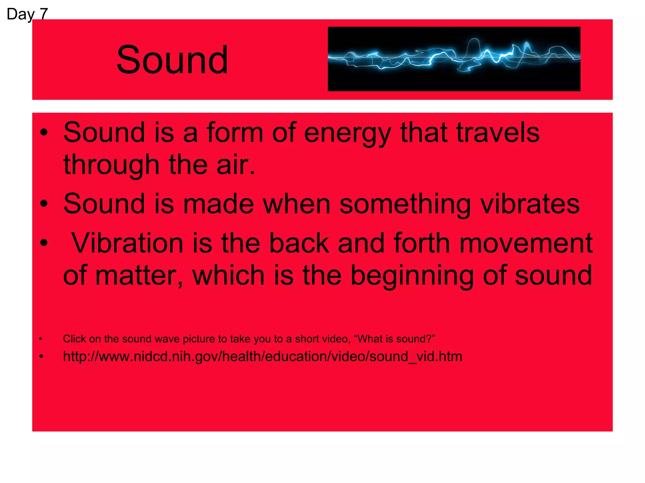 Light and sound daily power point | PPT