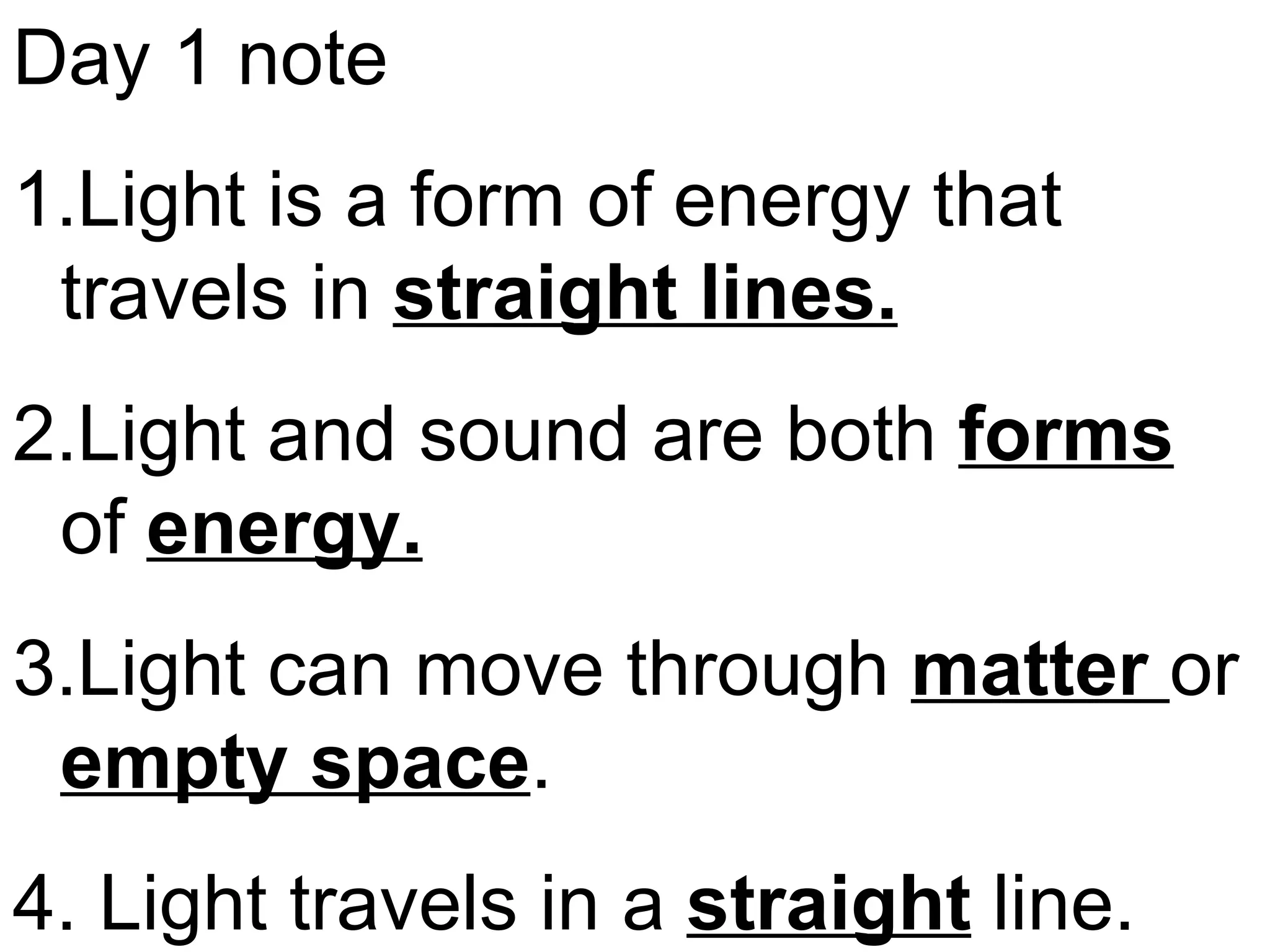 Light and sound daily power point | PPT