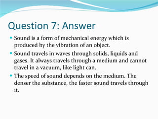 Light and sound science 2 ESO Bilingual | PPT