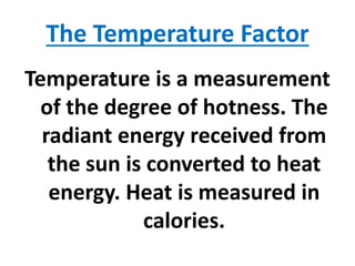Light and temperature of an ecosystem | PPTX