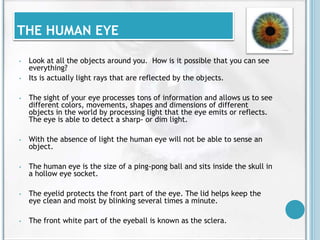 Light and the human eye 2012 | PPTX