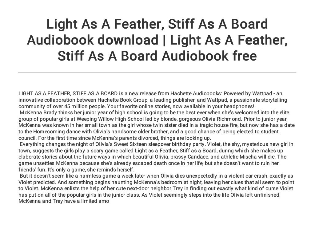 Light As A Feather... Stiff As A Board Audiobook download | Light As A Feather... Stiff As A ...