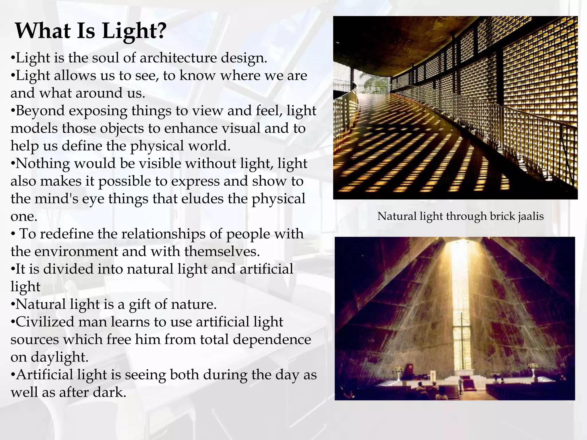 Light as an architectural elemant1 | PPTX