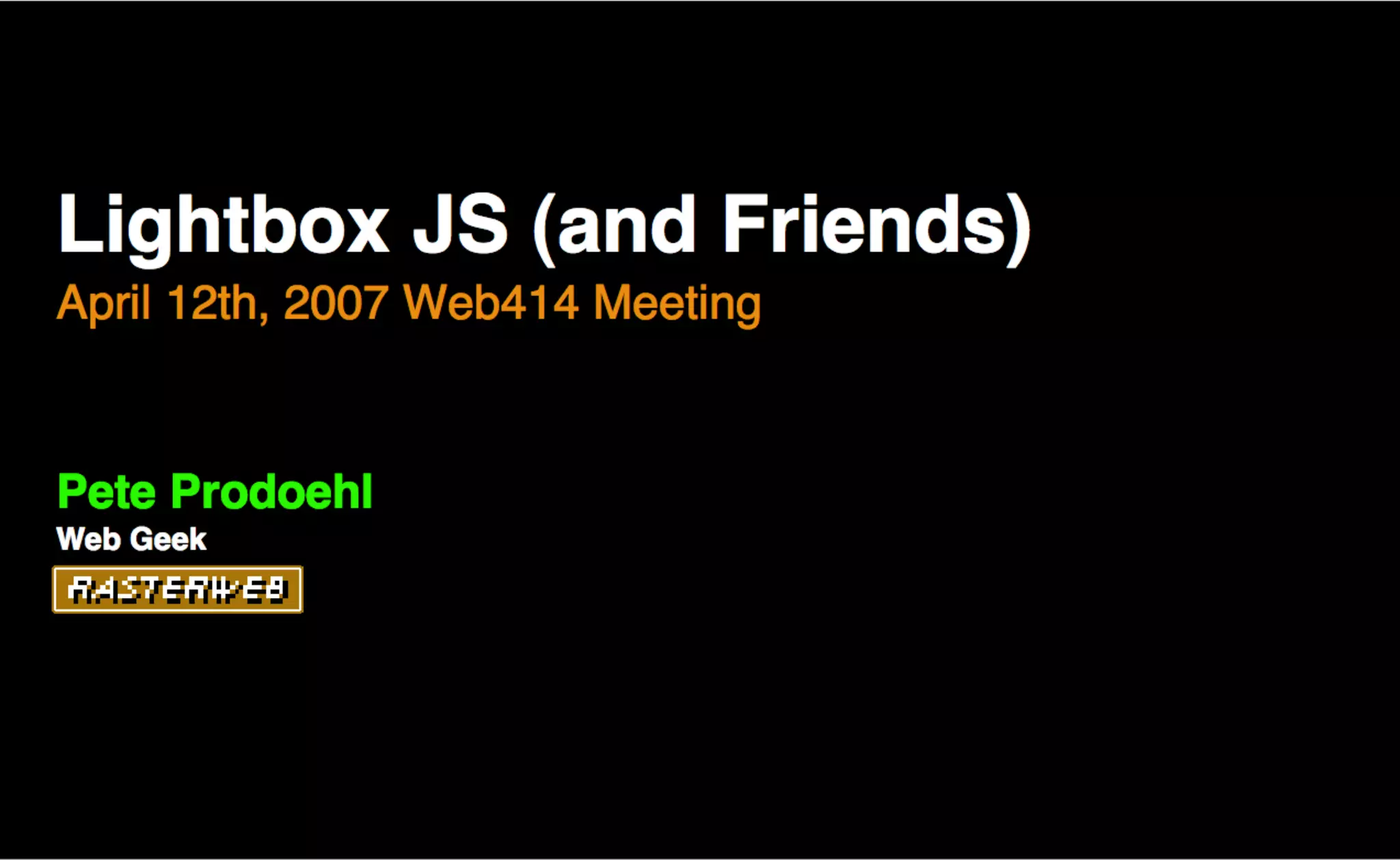 Lightbox Js (and Friends) | PPT