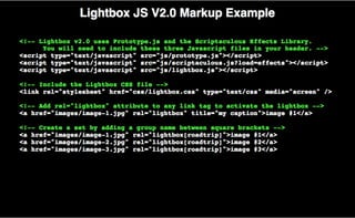 Lightbox Js (and Friends) | PDF