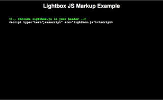 Lightbox Js (and Friends) | PDF