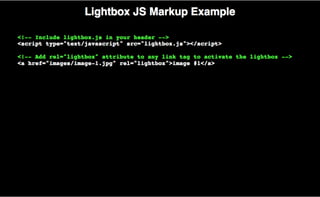 Lightbox Js (and Friends) | PDF