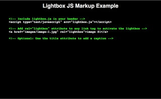 Lightbox Js (and Friends) | PDF