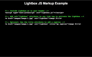 Lightbox Js (and Friends) | PDF