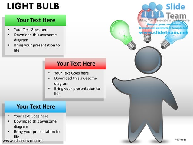 Light bulb powerpoint presentation slides. | PPT
