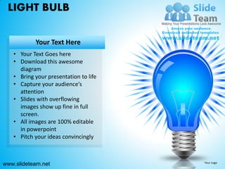 Light bulb powerpoint presentation slides. | PPT