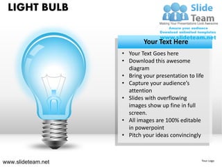 Light bulb powerpoint presentation slides. | PPT