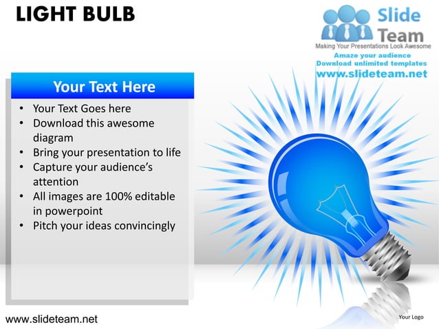 Light bulb powerpoint presentation slides. | PPT
