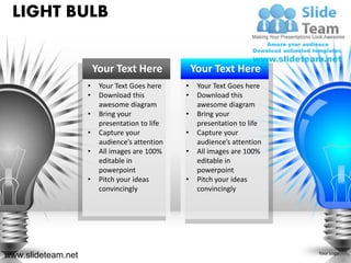 Light bulb powerpoint presentation slides. | PPT