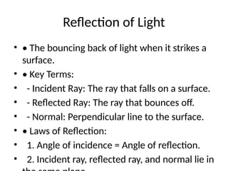 Light class 8 of NCERT of science including reflection and refraction ...