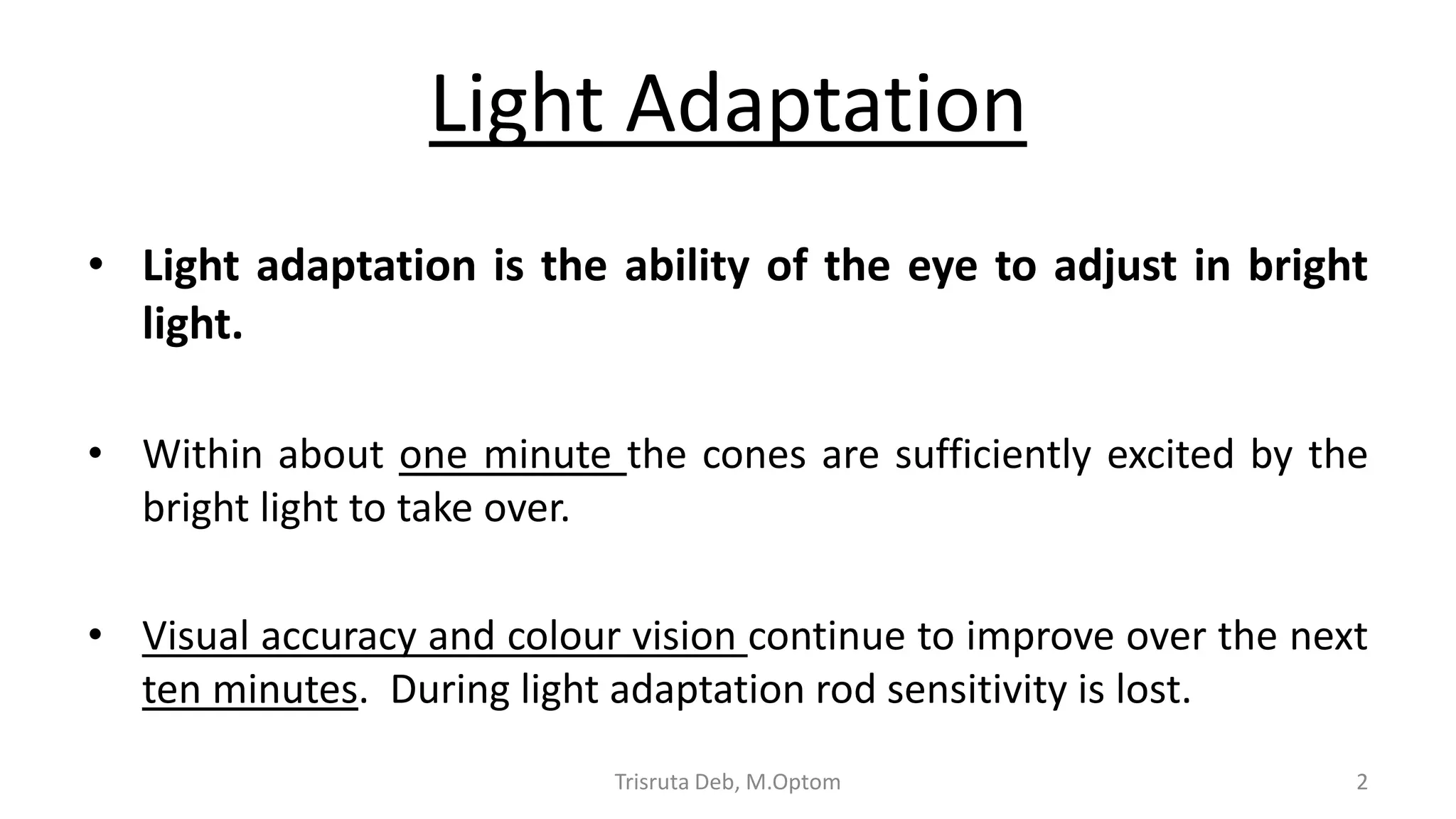 Light and Dark Adaptation | PDF