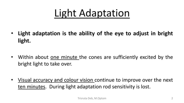 Light and Dark Adaptation | PDF | Eye and Vision Conditions | Diseases ...