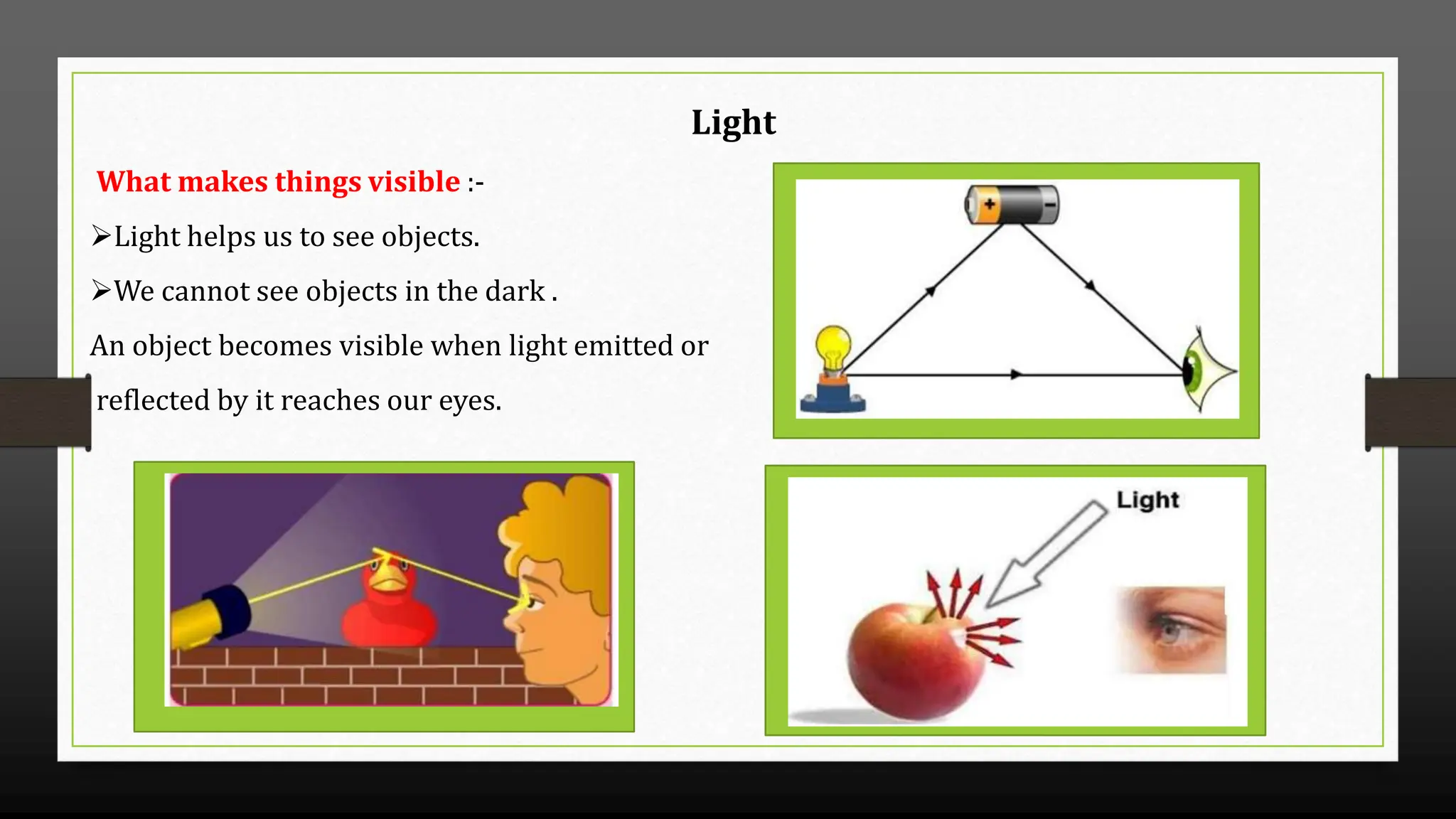Understand basic concept of light and properties | PPT