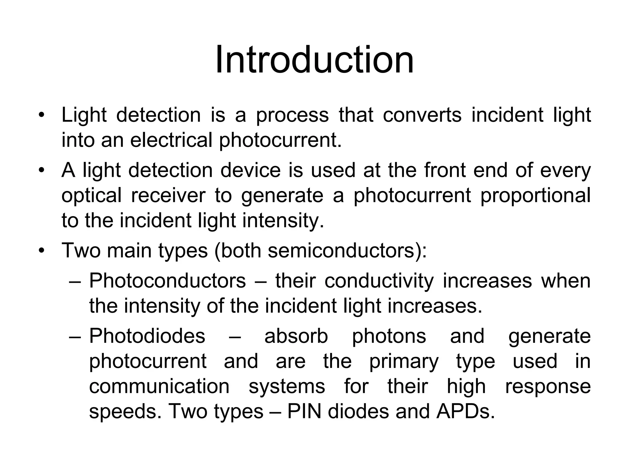 Light detectors chapter 4 | PDF
