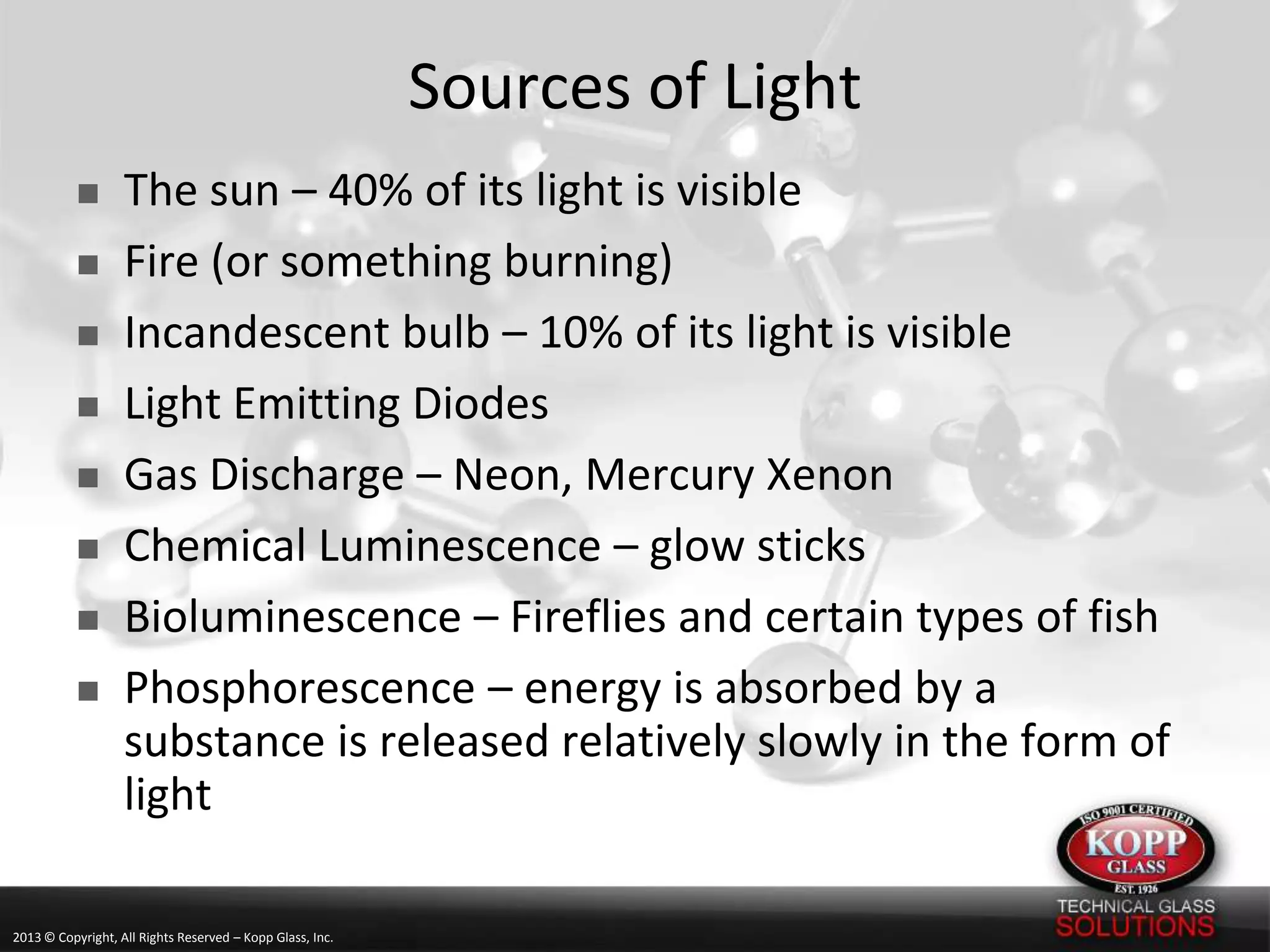 Basics of Light, Refraction and Optics | PPTX