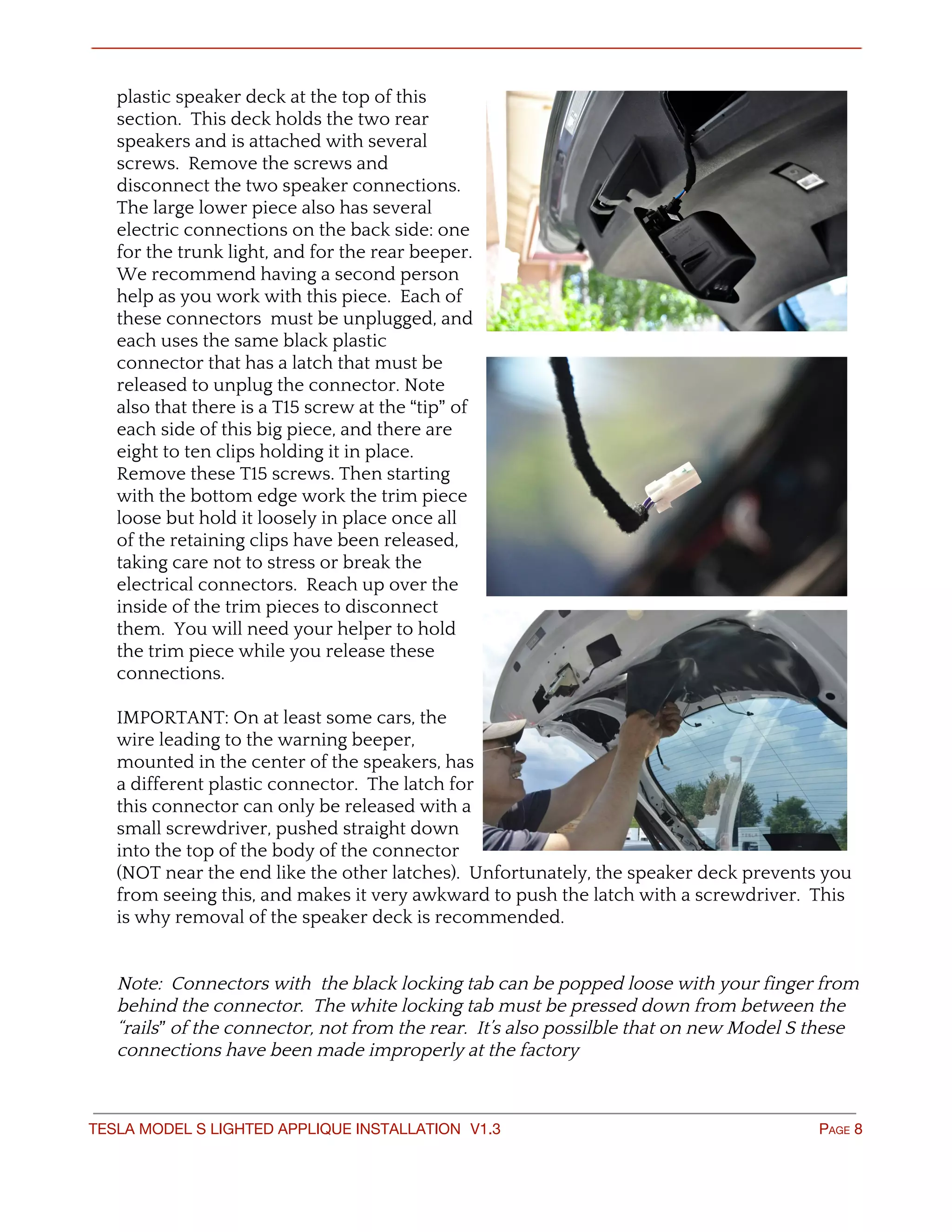 EVANNEX - Lighted Emblem Installation Guide for Tesla Model S | PDF