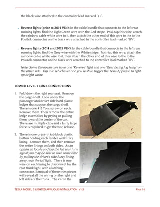 EVANNEX - Lighted Emblem Installation Guide for Tesla Model S | PDF