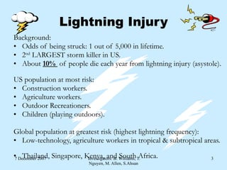 Comparison: Lightning Injury, Electrical Injury | PPS