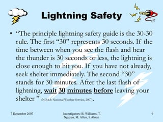 Comparison: Lightning Injury, Electrical Injury | PPS
