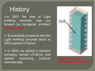 light emitting concrete.pptx for seminar | PPTX
