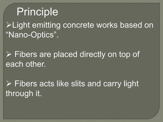 light emitting concrete.pptx for seminar | PPT